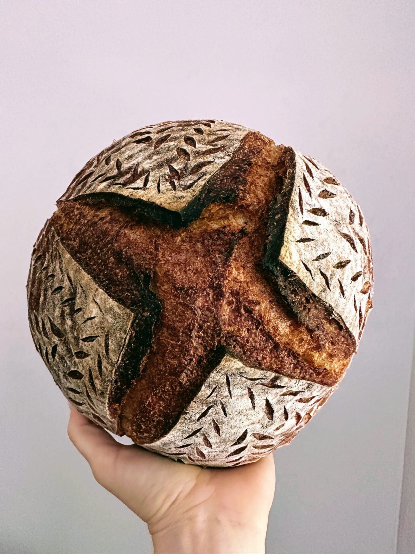 Bread Scoring Before And After - SourDoughMama
